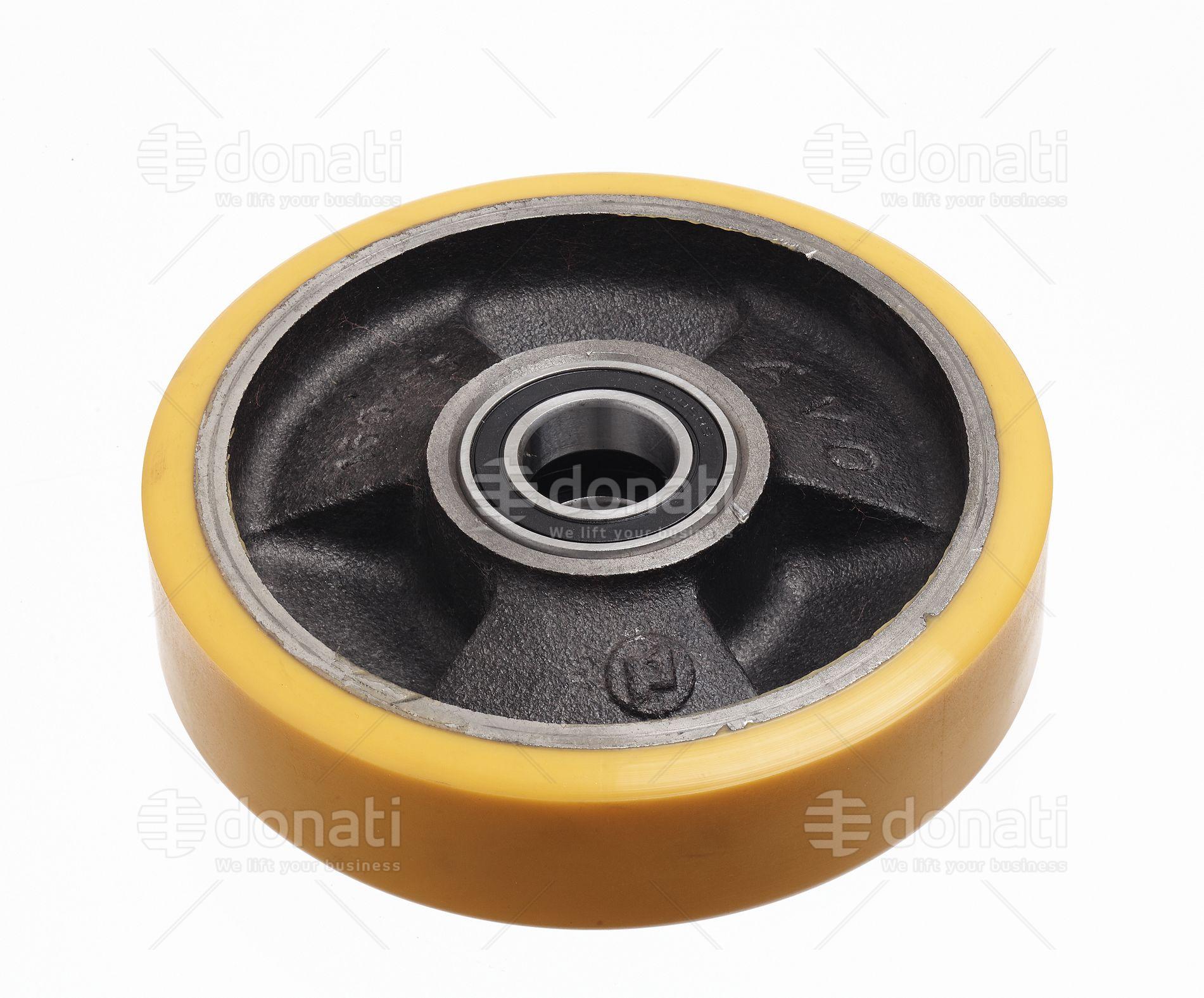Roller Ø150x35 mm, hub 35 mm, 2 bearings, b. bore Ø25 mm | Donati