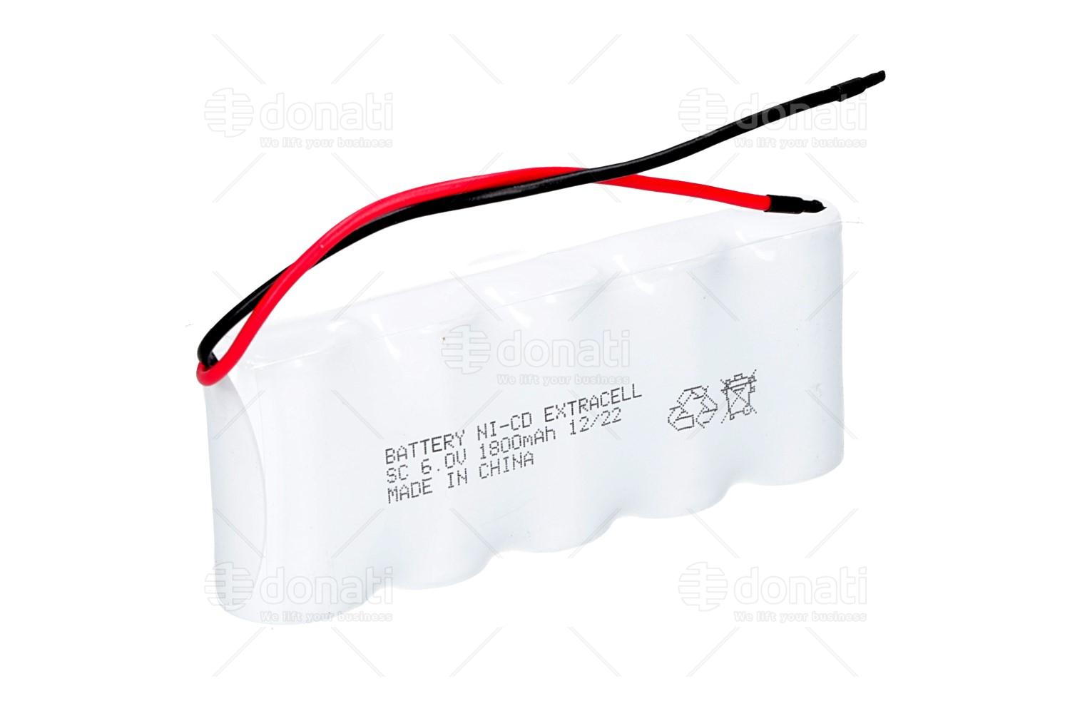 OTIS - Rechargeable battery pack Ni-Cd cabin 6 V 18 Ah - 110x45x22mm ...